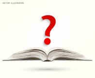 Open Book And A Question Mark Stock Illustration - Illustration of idea ...
