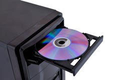 Opening Cd-rom Drive With Disk Stock Photo - Image of business, rom ...