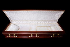 Empty coffin (side view) stock illustration. Illustration of isolated ...