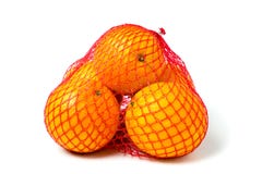 Oranges Dans Le Filet Rouge D'isolement Image stock - Image du ...