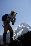 Excited Mountain Climber #1 Stock Image - Image of conquest, male: 1328039