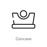 Concave Icon Vector Isolated On White Background, Concave Sign , Sign ...