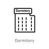 Dormitory Icon Vector Sign And Symbol Isolated On White Background ...