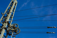 Overhead Contact Wires Of Electrified Railway Tracks Kept Under Tension ...