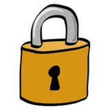 Cartoon padlock stock illustration. Illustration of lock - 37024506