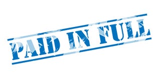 Blue paid stamp on white stock photo. Image of letter - 11815998