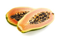 Papaya partida en dos imagen de archivo. Imagen de papaya - 26711663