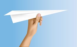 Paper Plane Launch Stock Images - Image: 371804