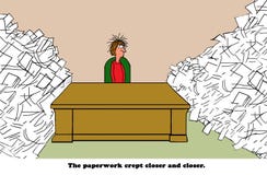Too Much Paperwork stock illustration. Illustration of dagwood - 42466146