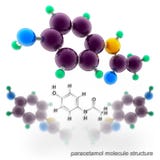 Structural Formula Of Paracetamol (acetaminophen) Stock Photography ...