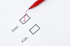 Pass or Fail checkbox stock image. Image of choice, word - 37396639