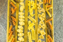 Colorful Mixed Pasta Shapes Royalty Free Stock Photography - Image: 9561607