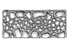 Garden Path Stone Texture Hand Drawing. Vector Illustration Stock ...