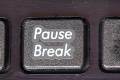 Pause, Break Key In Ring Case Concept Royalty Free Stock Photo - Image ...