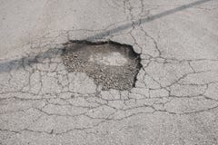 Fix the Pothole! stock image. Image of danger, background - 29950261