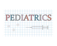 Word Pediatrics With Healthcare Icons, Including A Pill And Medicine ...