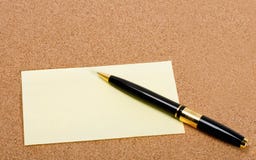 Post-it Notes And Ballpoint Pen Stock Image - Image: 28755259