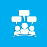 Team Work And Conversation Logo Stock Vector - Illustration of coworker ...