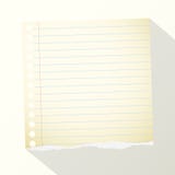 Torn Piece Of Notebook Paper Stock Image - Image: 13523811