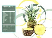 Pineapple Nutrition Facts stock vector. Illustration of carbohydrate ...