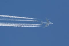 Plane At Cruising Altitude Stock Photo - Image: 80106511