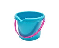 Blue plastic toy bucket stock image. Image of beach, shore - 14883471