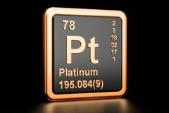 Platinum chemical element stock illustration. Illustration of chemistry ...