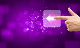 Hand Pushing A Fast Forward Button Stock Photo - Image of fast, choose ...