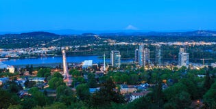 Beautiful Night Vista Of Portland, Oregon Stock Photo - Image of ...