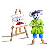 Mouse Painter stock vector. Illustration of smile, mouse - 22931409