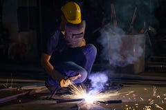 Portrait of a welder stock photo. Image of protection - 16146786