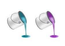 Paint can pouring out stock illustration. Illustration of spill - 14461620