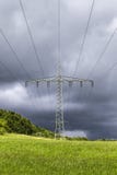 Power lines in storm stock image. Image of concrete, blue - 99979115