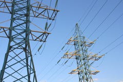 Power cable tower stock image. Image of sustainability - 7154503
