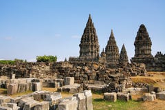 Flachreliefs Des Prambanan Tempels, Java, Indonesien Stockbild - Bild ...