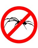 Sign - no spiders stock illustration. Image of silhouette - 12332059