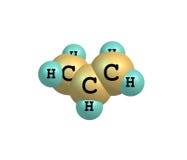 Propylene Molecule With Chemical Formula Stock Illustration ...