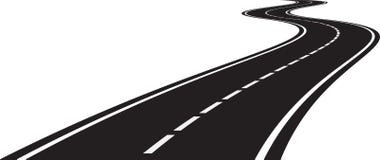 Prospettiva Della Strada Curva Illustrazione Vettoriale - Illustrazione ...