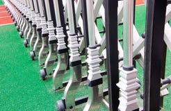 Push And Pull Signs On Gate Stock Images - Image: 13260794