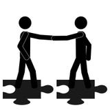 Stick Man Stick Figure Handshake Deal Stock Vector - Illustration of ...