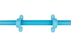 Pvc Anchor For Mounting Plastic Pipe With Wall Isolated Stock Photo ...