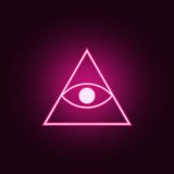 All-Seeing Eye On Abstract Black Background Stock Vector - Illustration ...