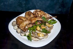 Quail Dinner Stock Images - Image: 4479684