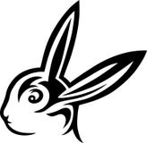 Tribal Rabbit Tattoo stock vector. Image of background - 17660948