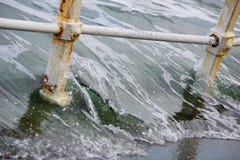 Metal Railing By The Water Stock Image - Image: 591741