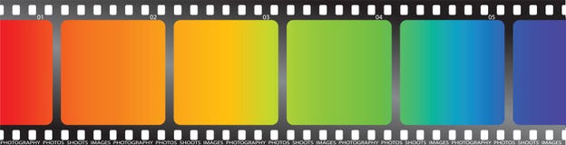 Color film stock vector. Illustration of photos, background - 23975332