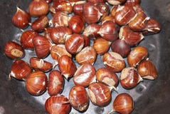 Cooked Chestnuts On Basket In Philippine Market Stock Photo - Image of ...