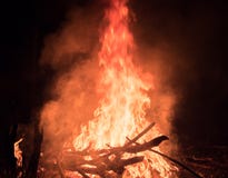 Fire - Real Flames 14 Isolated On Black Stock Photography - Image: 9775242