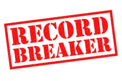 Record Breaker Words Breaking Through Glass Top Results 3d Illus Stock ...