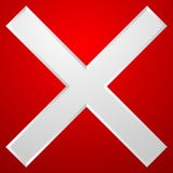 Red Cross Symbol, Icon As Delete, Remove, Fail-failure Or Incorr Stock ...